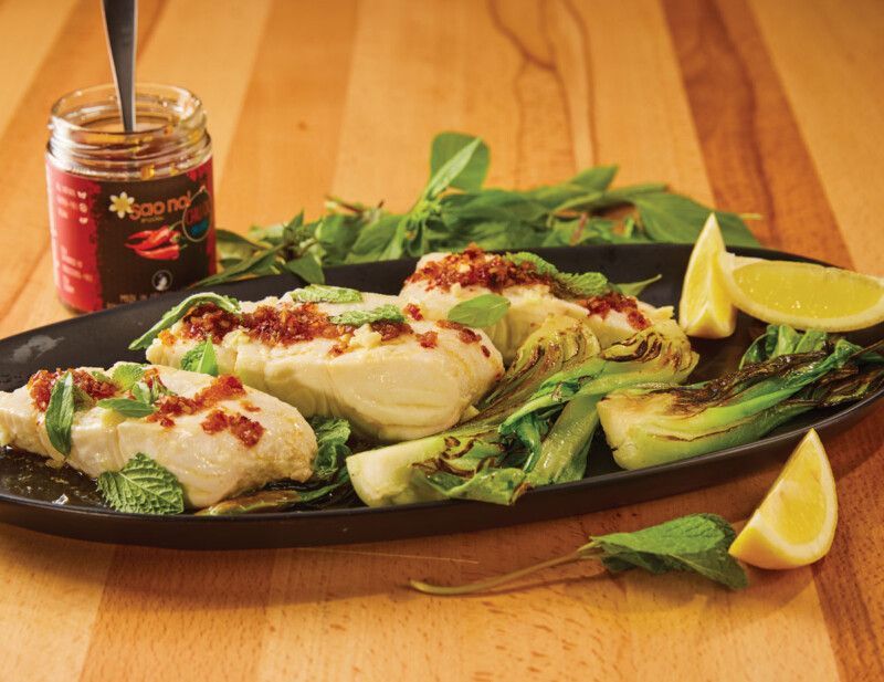 Butter Poached Halibut with Chili Oil - Market of Choice