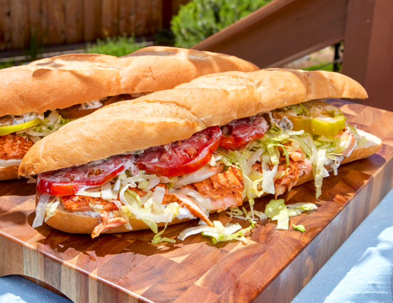 Grilled Kvaroy Salmon Po’ Boy - Market of Choice
